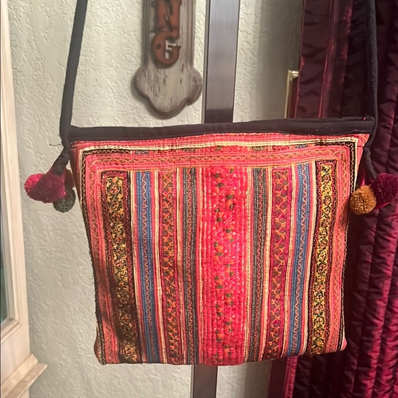 Ethnic Crossbody | Bags | Ethnic Tapestry Striped Red And Orange ...